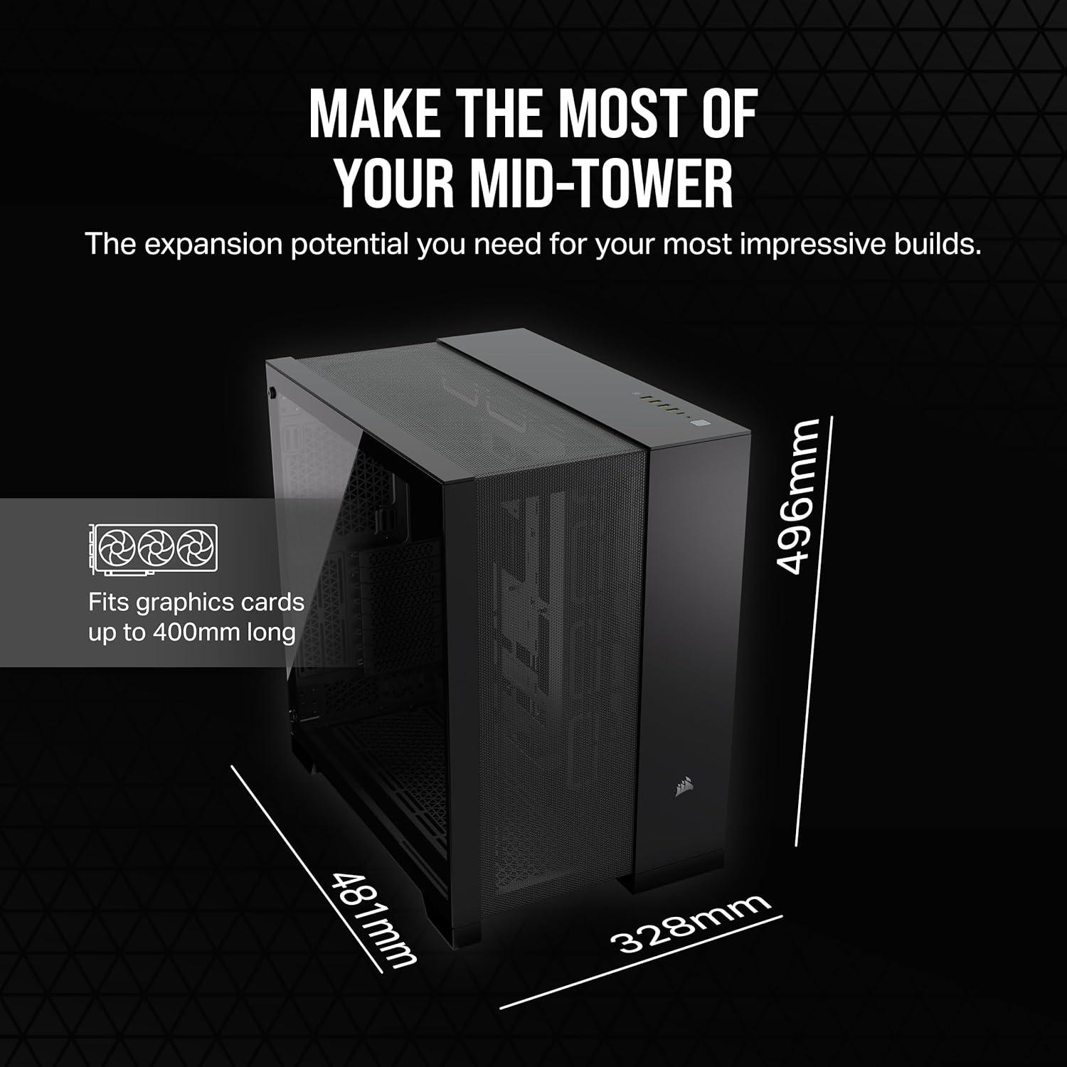 CORSAIR 6500D AIRFLOW Mid-Tower ATX Dual Chamber PC Case ...