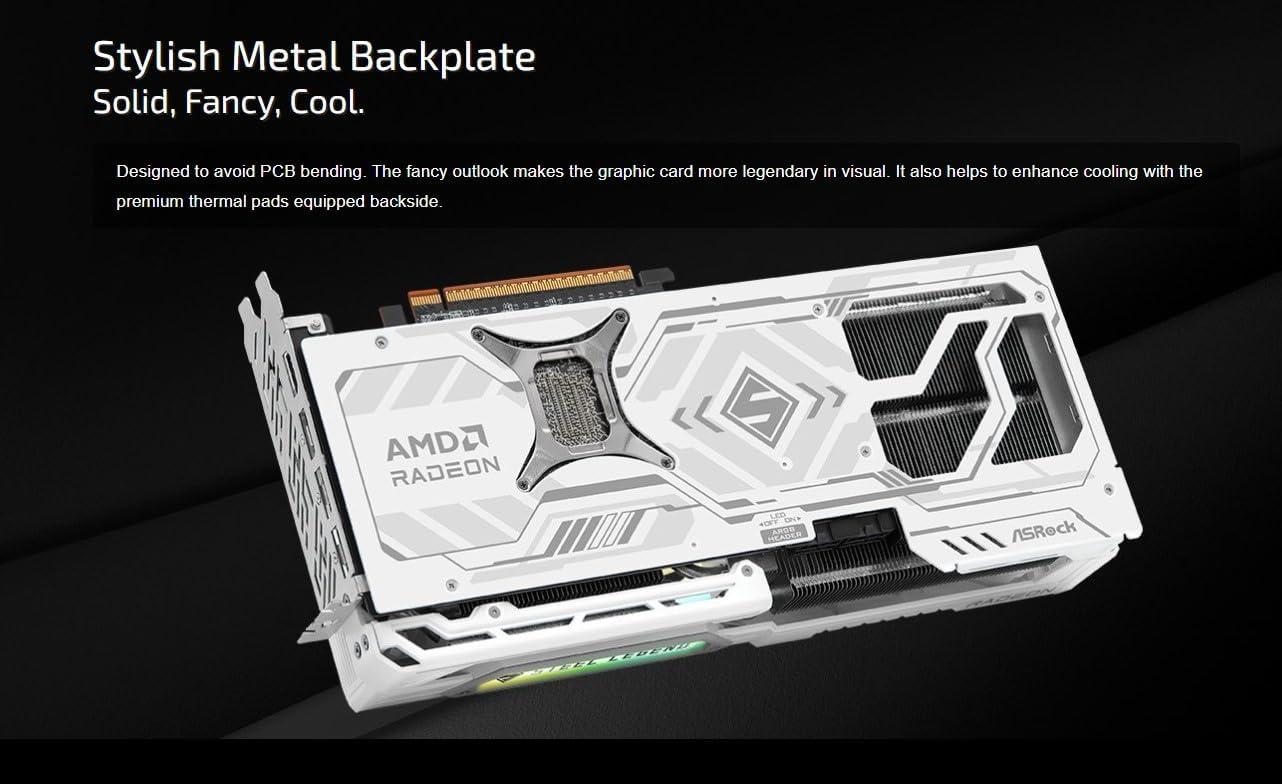 ASRock AMD Radeon RX 9070 XT Steel Legend 16GB White – Specifications ...