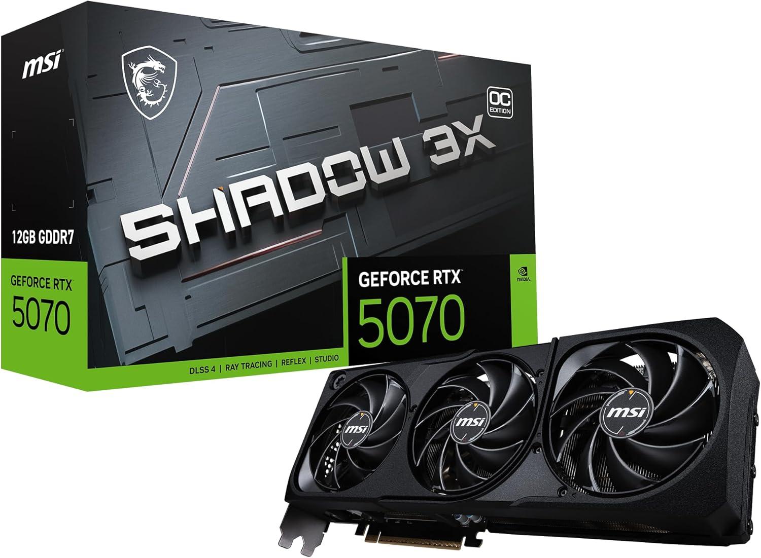 MSI Gaming RTX 5070 12G Shadow 3X OC – Specifications, Performance ...