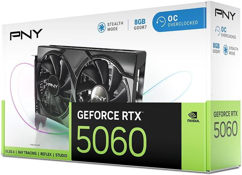 PNY NVIDIA GeForce RTX 5060 8GB Overclocked Dual Fan – Specifications ...