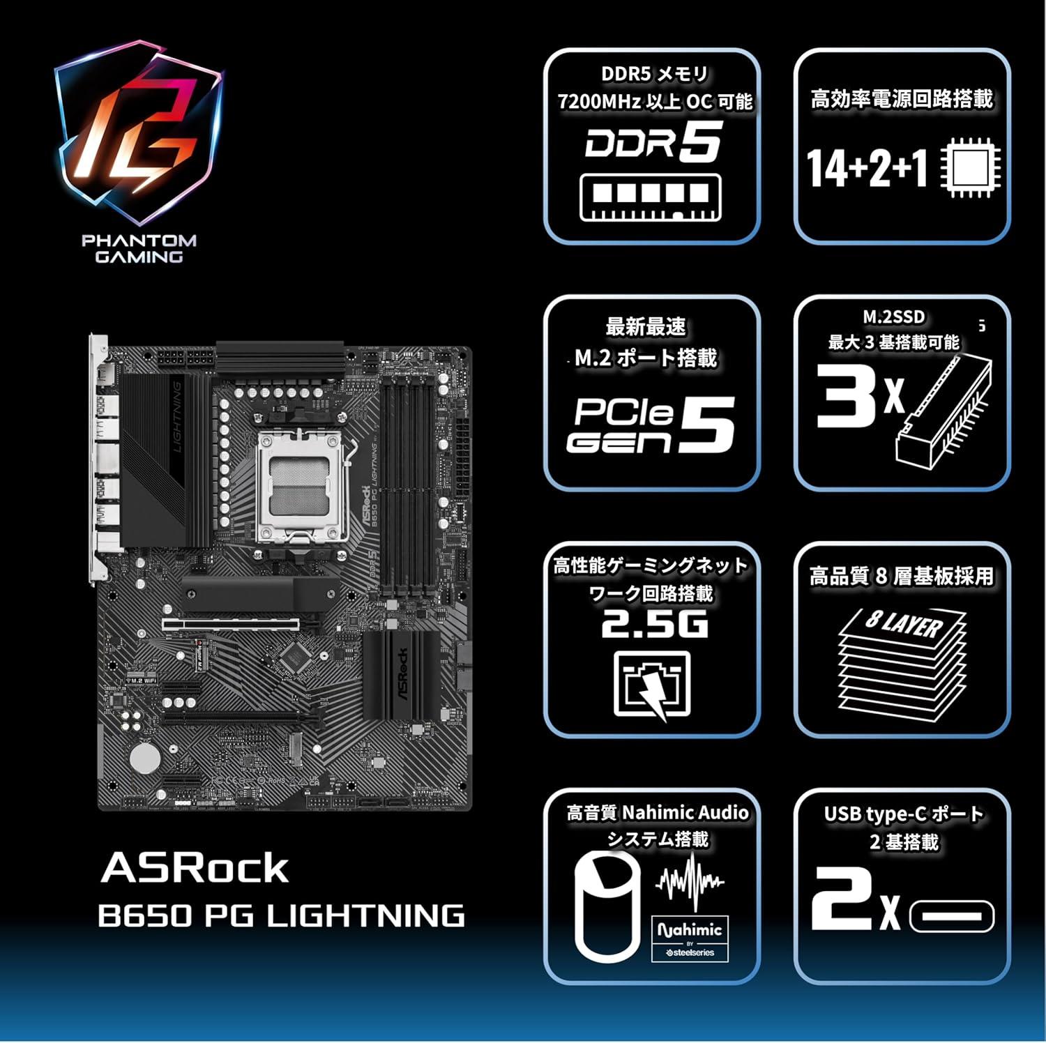 ASRock B650 PG Lightning – Specifications, Performance, Price History ...