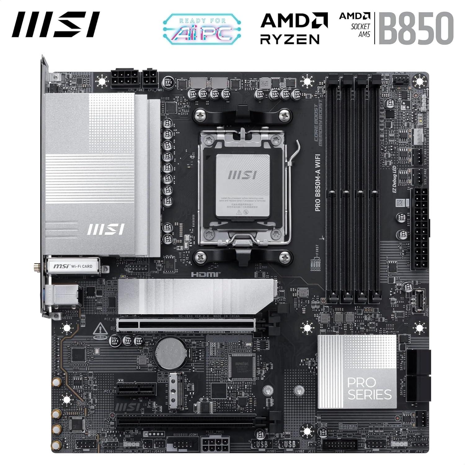 MSI PRO B850M-A WiFi – Specifications, Performance, Price History & Gallery