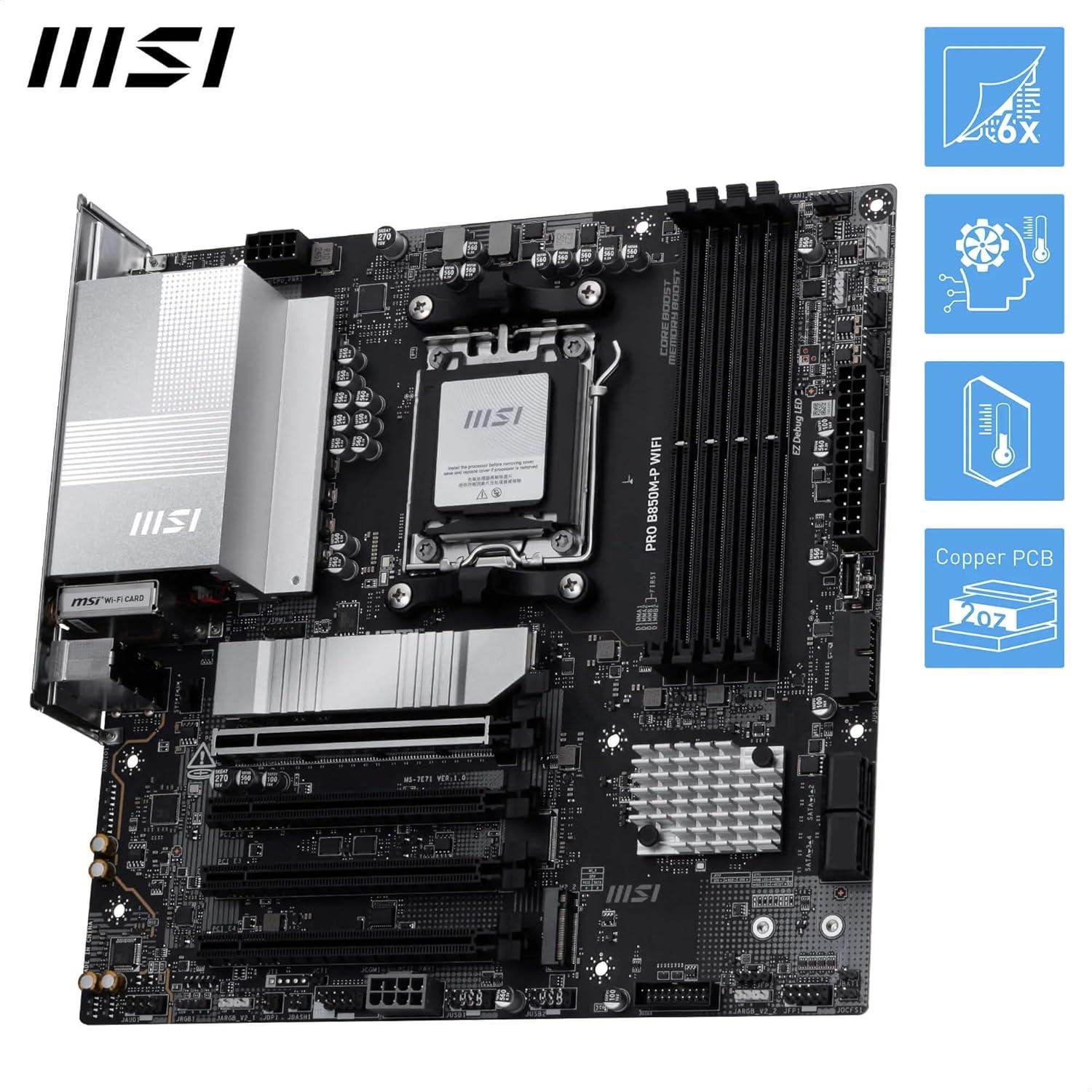 MSI PRO B850M-P WiFi – Specifications, Performance, Price History & Gallery