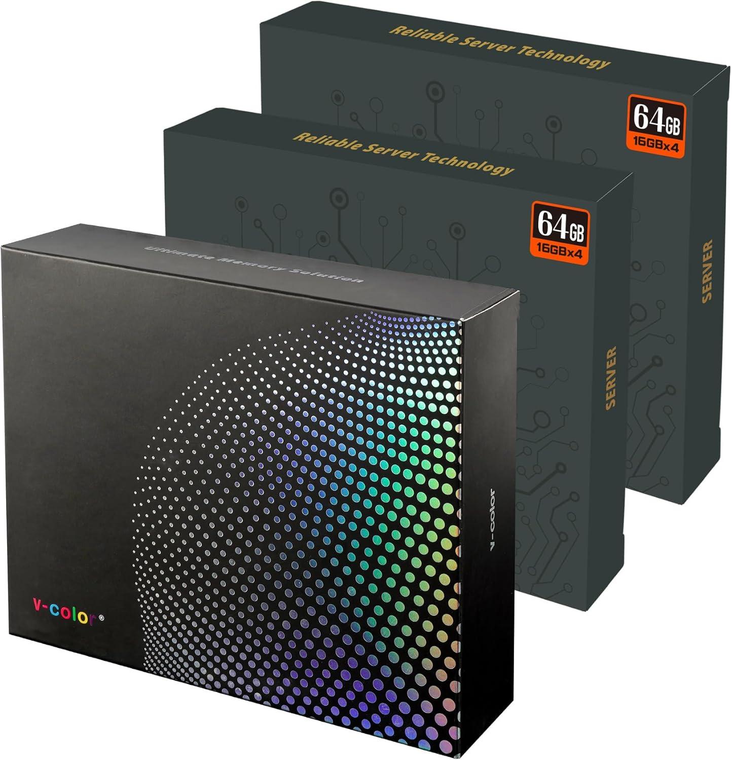 V-Color DDR5 128GB (16GBx8) 6800MHz CL34 2Gx8 1Rx8 OC R-DIMM ...